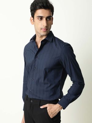 Buy Rare Rabbit Vista Navy Casual Shirts Online