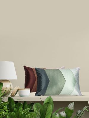 Buy Sivya by Home Colorblock Rectangular Cushion Cover Multi-Color ...