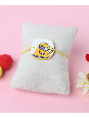Buy The Magic Wand Kids Trendy Minion Printed Wooden Thread Rakhi Online