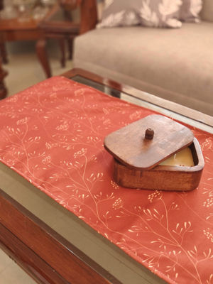 Buy Akira Furnishings Whimsical Maroon Dandelion Table Runner For ...