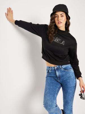 CAMLA Hoodies and Sweatshirts : Buy CAMLA Women Black High Neck ...