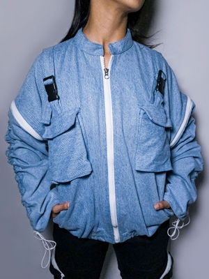 Buy RISING AMONG Convertible Jacket - Denim Online