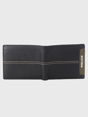 Buy Police Clive Black & Khaki Men Bifold Coin Wallet Online