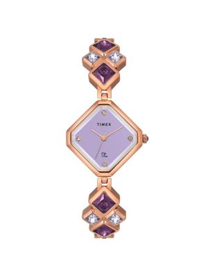 Buy Timex Fria Rhombus 21mm Lavender Dial Analog Women Watch ...