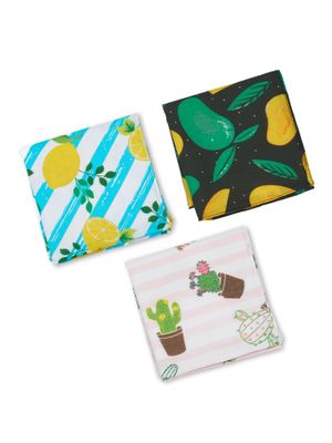 Buy hexafun 100 Perc Organic Cotton Mens Hankies, Pack of 3, Summers ...