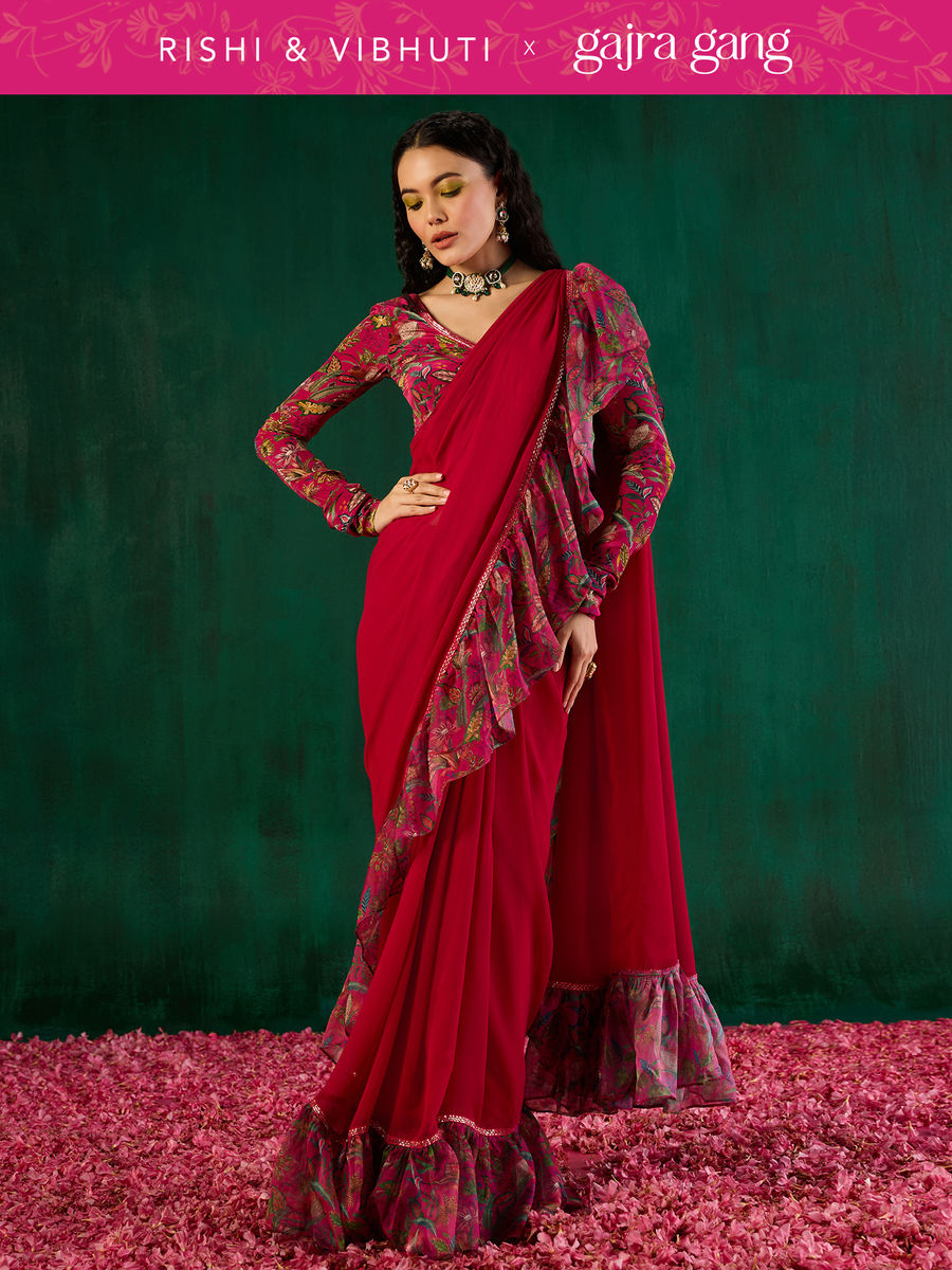 Buy Ruffled Sarees Online Featuring Unique and Trendy Styles In India