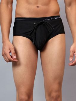 Buy La Intimo Atlantic Navy Blue Double Waistband Swim Brief (S) Online