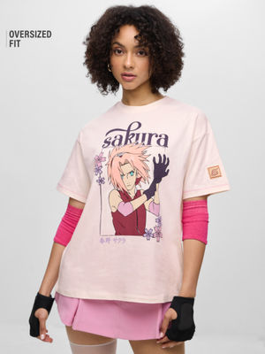 Buy The Souled Store Official Naruto Shippuden : Sakura Women Oversized ...