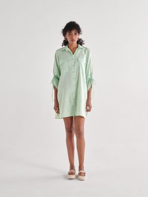 Buy Midsummer Green Slide Shirt Dress (XS) Online
