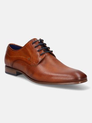Buy Bugatti Matina Cognac Brown Men Leather Derbies Formal Shoes Online