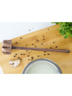 Buy Omega Wooden Ravai-Whisk-Hand Blender - Brown Online