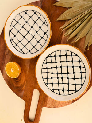 Buy WEAVING HOMES Criss Cross Snack Plate Online