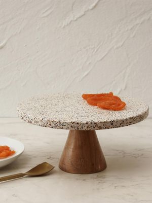 Buy House This Marble Wooden Pachikari 1 Cake Stand Grey Online