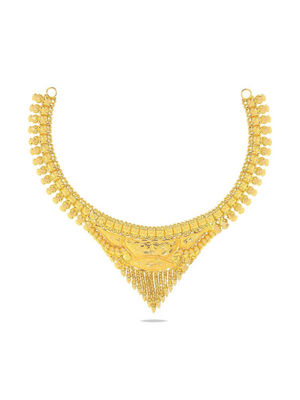 Buy Candere by Kalyan Jewellers 22KT (916) Yellow Gold Choker Necklace ...
