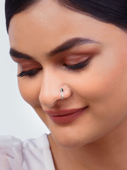 nose piercing ring black