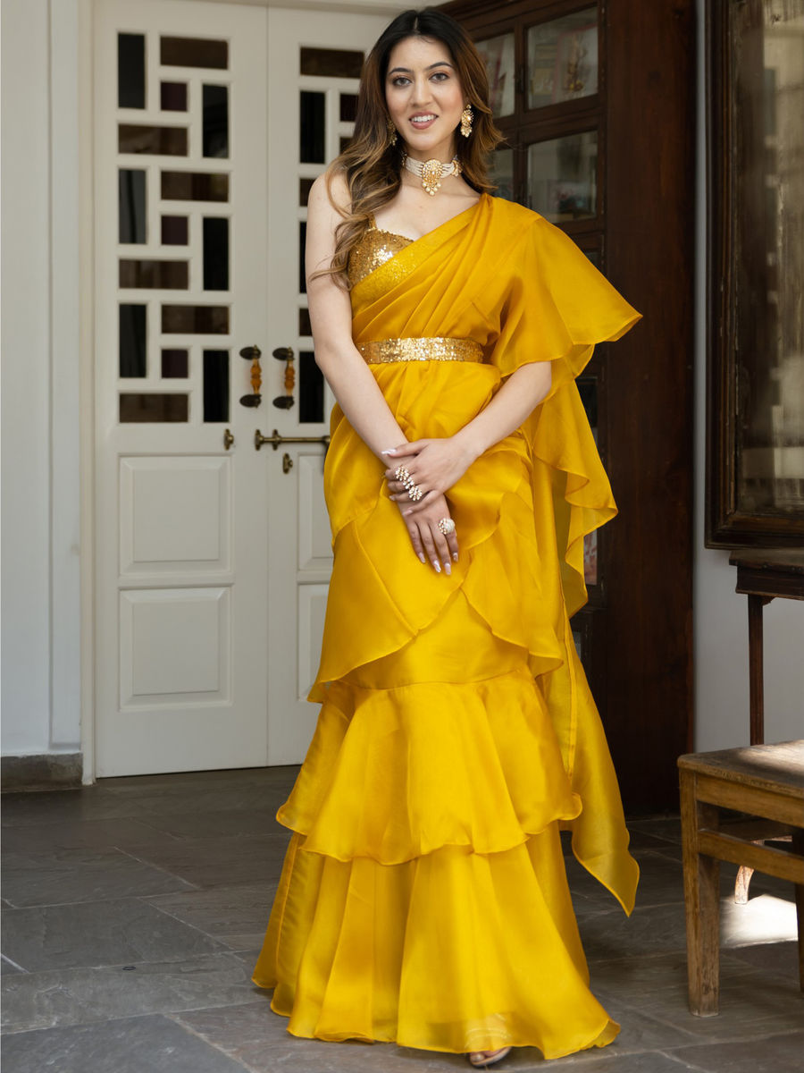 Buy Pre Draped Sarees Online with Classy and Easy to Wear Designs