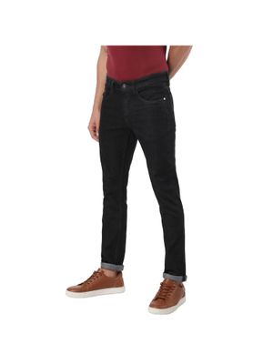 AD By Arvind Jeans : Buy AD By Arvind Men Black Cotton Lycra Regular ...