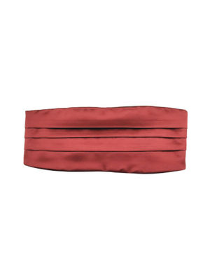 Buy The Tie Hub Classic Maroon Satin Cummerbund Online