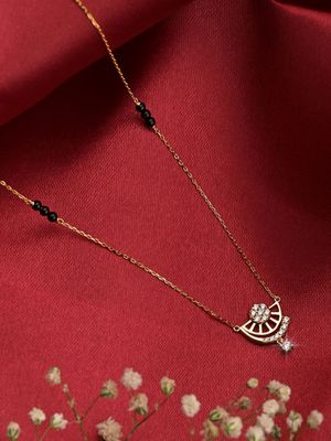 Buy Palmonas Chaising Sunrise Mini Diamond Mangalsutra, 18K Gold Vermeil Online