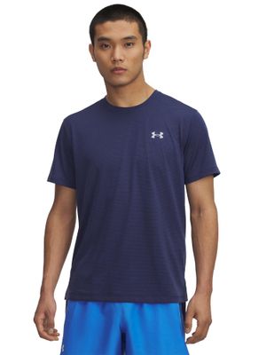 Buy Under Armour Blue Polyester Half Sleeves T-Shirt (L) Online