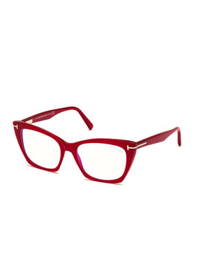 Buy Tom Ford Eyewear Red Plastic Eyeglasses FT5709-B 54 072 Online