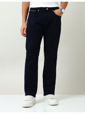 Buy AD By Arvind Mid Rise Navy Blue Comfort Slim Fit Jeans (30) Online