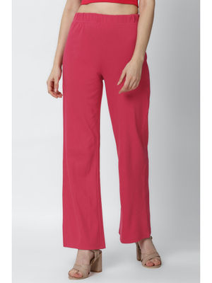 Buy Forever 21 Red Solid Pants Online