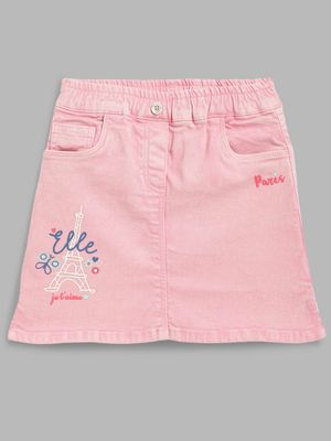 Buy Elle Kids Girls Pink Solid Skirt Online