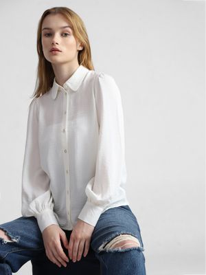 Buy ONLY Women Solid White Shirt Online