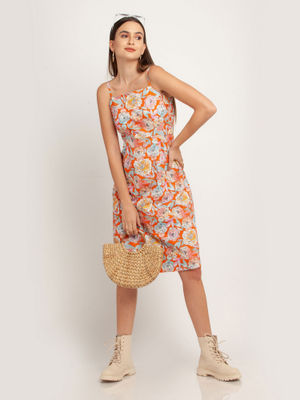 Buy Zink London Womens Multi-Color Printed Dress Online