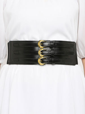 Buy Twenty Dresses by Nykaa Fashion Black Solid Edgy Belt Online
