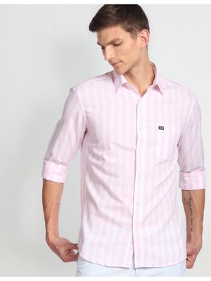 Buy Arrow Sports Vertical Stripe Twill Shirt Online