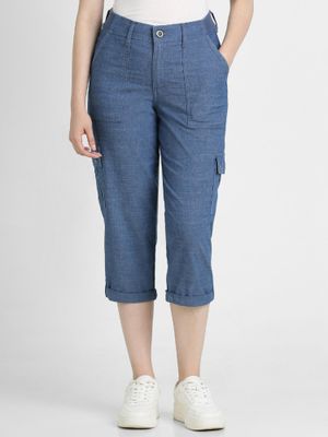 Buy Lee Women's Blue Capris (26) Online