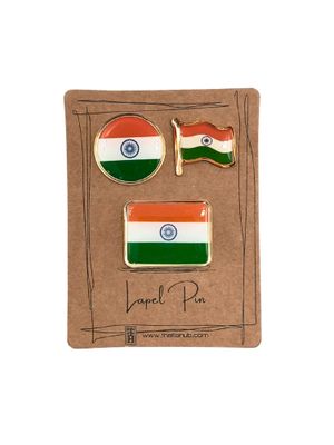 Buy The Tie Hub Indian Flag Strong Magnetic Lapel Pin Online