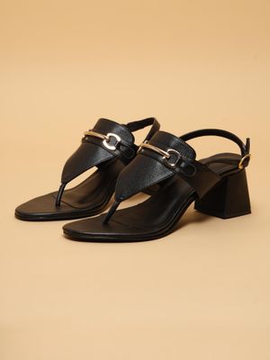 Buy Eridani Oliver Black Sandal Heels Online