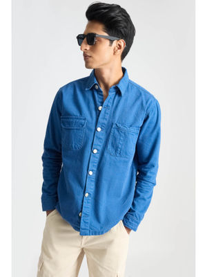 Buy FREAKINS Royal Blue Mens Shacket (XS) Online