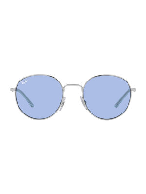 Buy Ray-Ban Silver Sunglasses(0RB3681|Round |Silver Frame|Blue Lens |50 ...