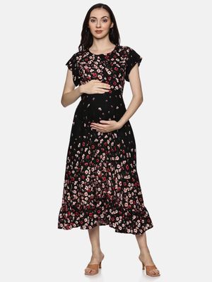 Buy Nejo Maternity Nursing Feeding Dress with Concealed Zippers (S) Online