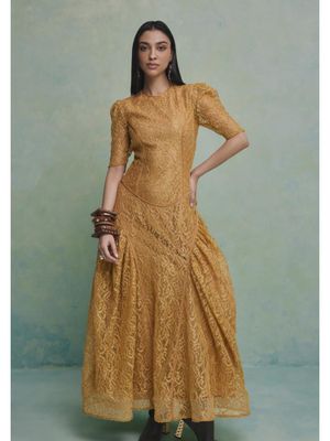 Buy ZABELLA Gold Desert Dynasty Dress (L) Online