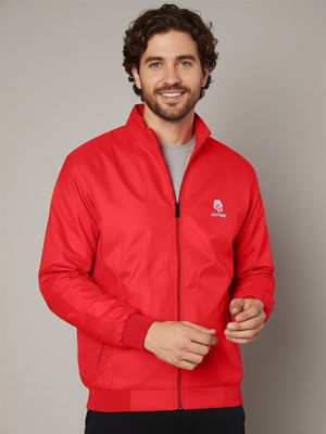 Buy LEOTUDE Red Solid Regular Fit Jacket (S) Online