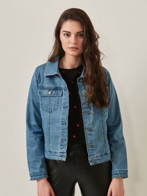 COVER STORY Jackets and Coats : Buy COVER STORY Solid Blue Denim Jacket ...