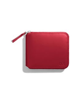 Buy DailyObjects Black Leather Zip Wallet Online