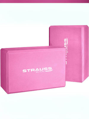 Buy Strauss Pack of 2 Yoga Block - Pink Online