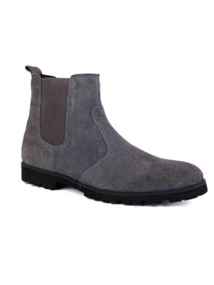 Buy La Botte Men Grey Solid Mid Top Chelsea Boots (EURO 40) Online