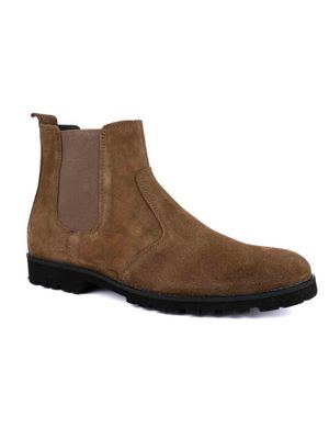 Buy La Botte Men Olive Solid Mid Top Chelsea Boots (EURO 40) Online