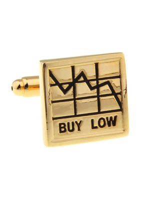 Buy The Tie Hub Gold Stock Market Quote Cufflinks Online