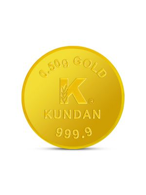 Kundan goldsilver_coins : Buy Kundan 0.5g Gold Coin 24K (999.9) Online ...
