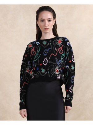 Buy RAREISM Black Adana Primary Regular Sweater (XXS) Online