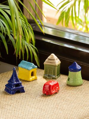 Buy ExclusiveLane Mini Neighbourhood' Hand-Painted Miniature Décorative ...