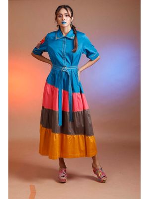 Buy Firki by Sweta Blue Candy Floss Dress (XS) Online